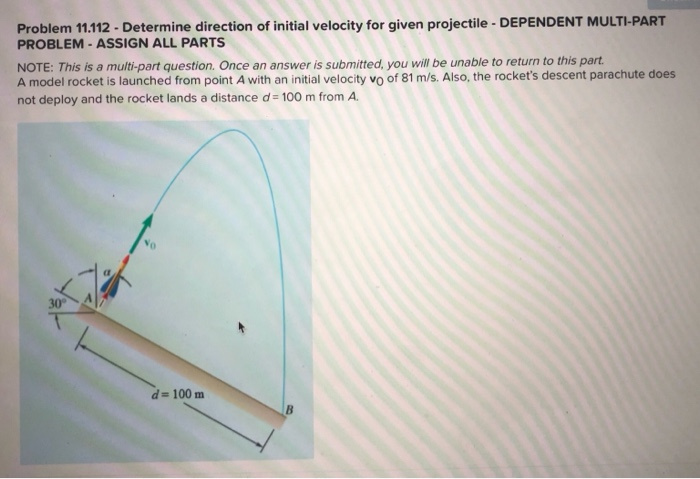 Solved Problem 11.112 - Determine direction of initial | Chegg.com