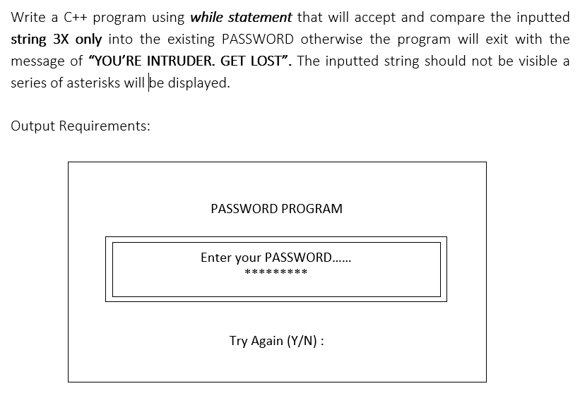 Solved Write A C Program Using While Statement That Will 1349