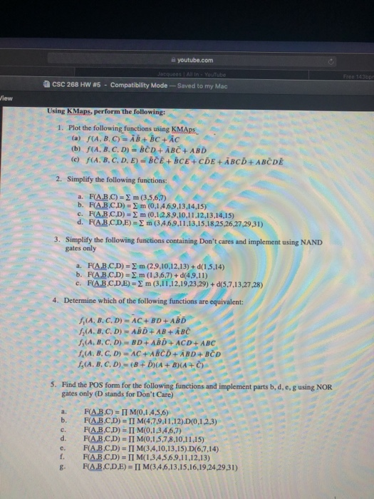 Solved D Csc 268 Hw 5 Compatibility Mode Saved