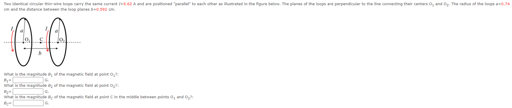 Solved Two identical circular thin-wire loops carry the same | Chegg.com