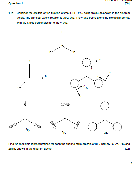 Solved Question 11 (a) ﻿Consider the orbitals of the | Chegg.com