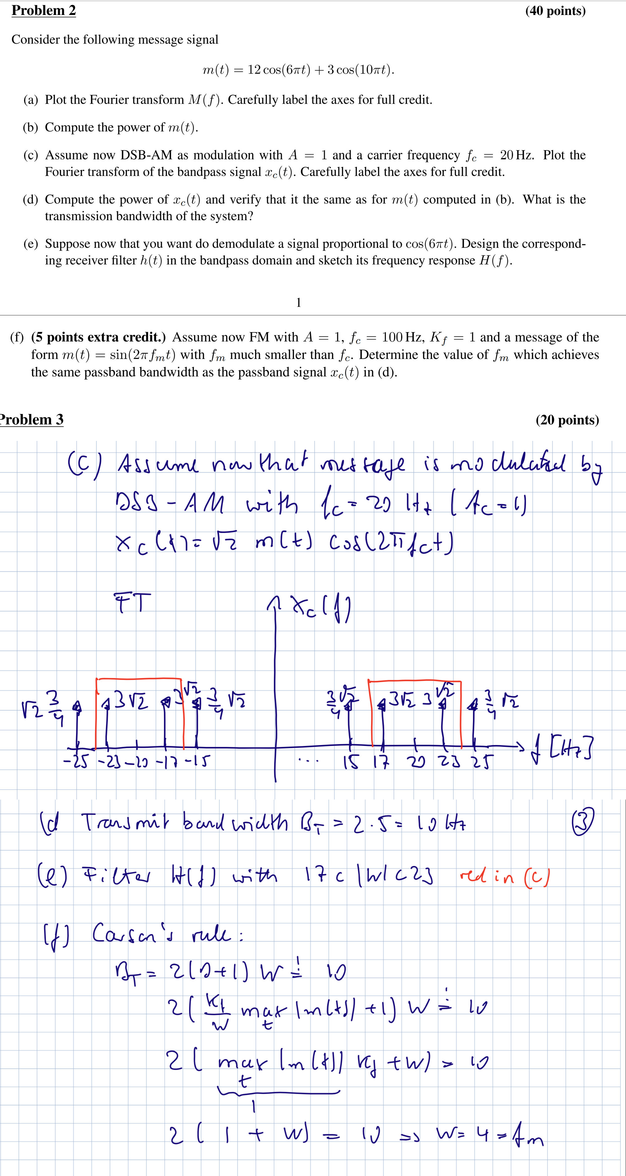 Solved (e) What does a signal proportional to cos(6*pi*t) | Chegg.com