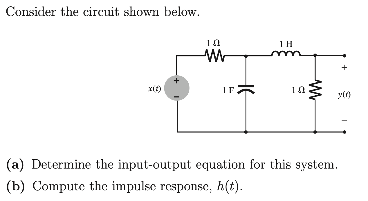 Solved Consider The Circuit Shown Below A Determine The 