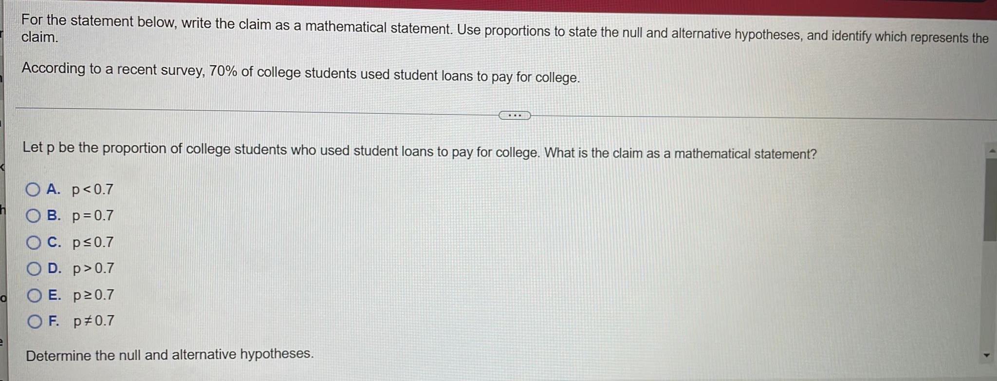 Solved For the statement below, write the claim as a | Chegg.com