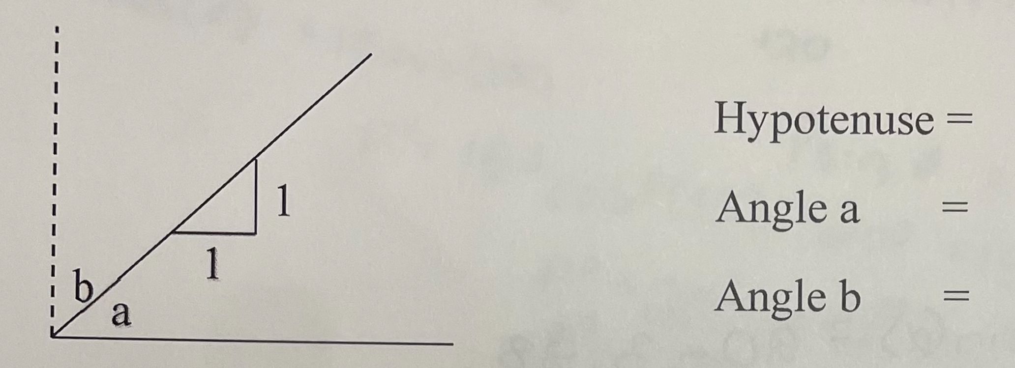Solved Hypotenuse =Angle a=Angle b= | Chegg.com