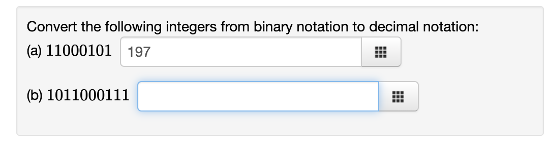 Solved Convert the following integers from binary notation | Chegg.com
