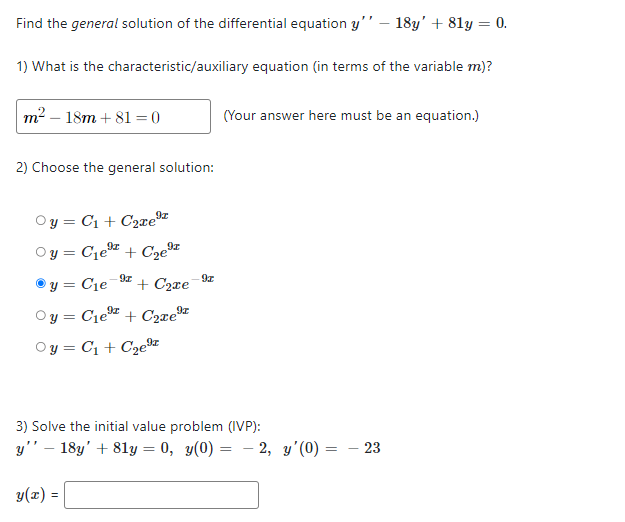 Solved Find the general solution of the differential | Chegg.com