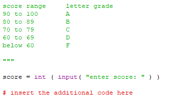 Solved Using Python Insert one or more conditional | Chegg.com