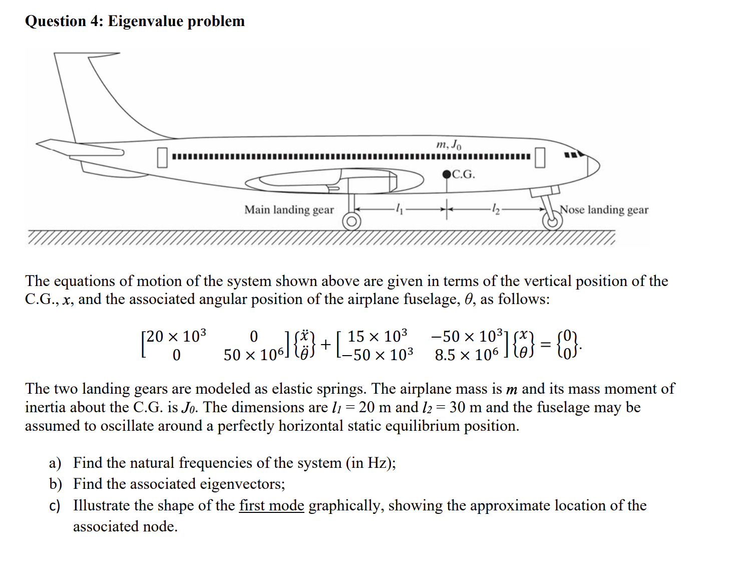 Question 4: Eigenvalue problemThe equations of | Chegg.com