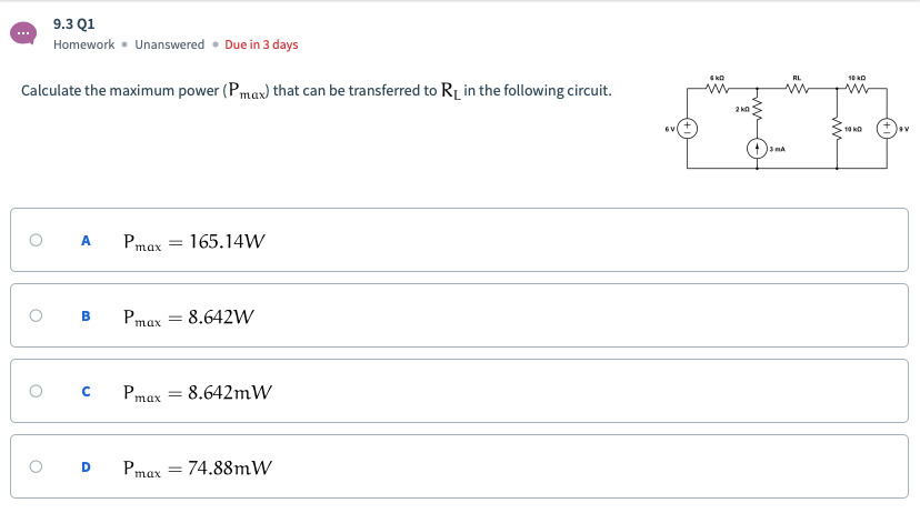 Solved 9.3 Q1 Homework. Unanswered. Due in 3 days RL 10 RD | Chegg.com