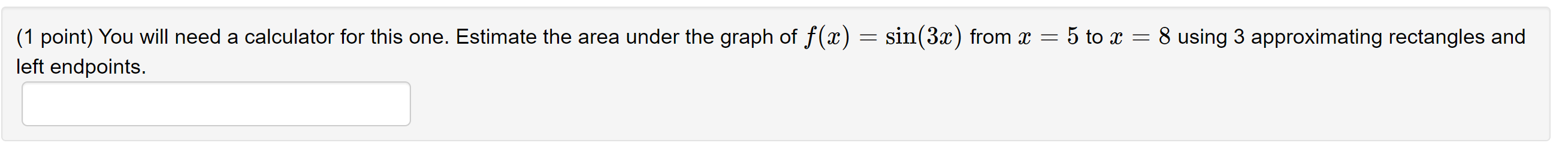 Solved = = (1 point) You will need a calculator for this | Chegg.com