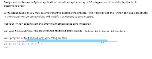 Solved Design and implement a Python application that will | Chegg.com