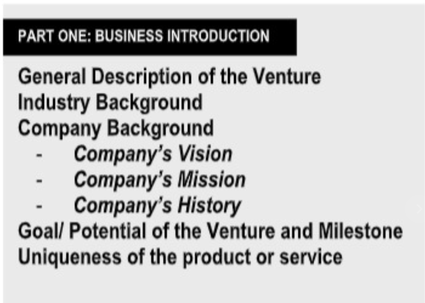 Solved PART ONE: BUSINESS INTRODUCTION General Description | Chegg.com