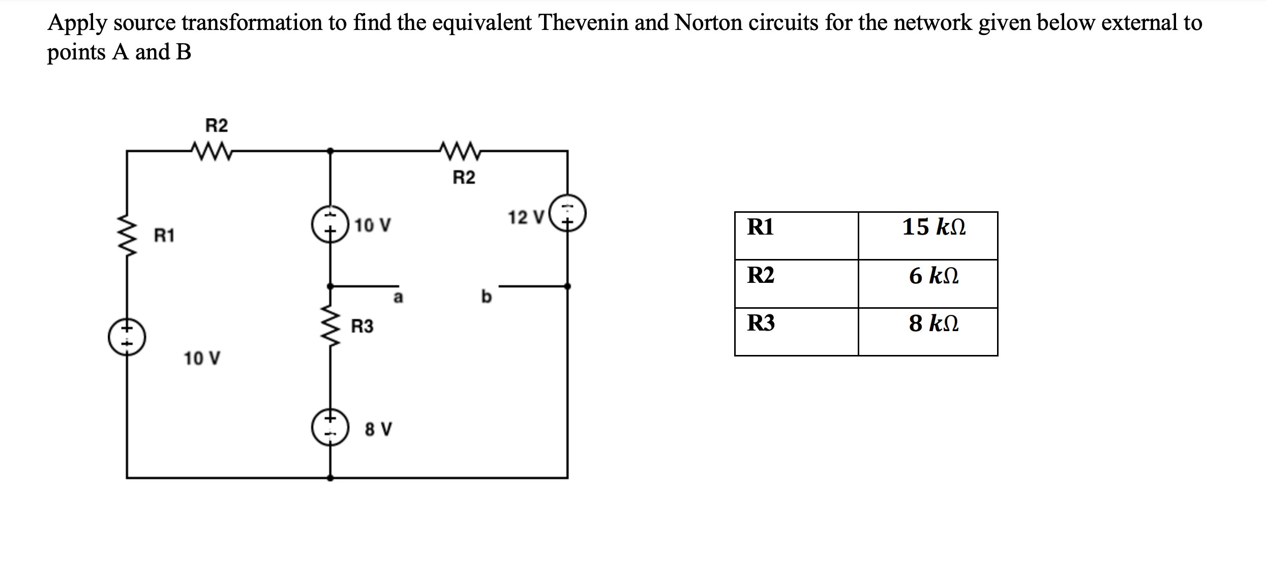 Solved Apply source transformation to find the equivalent | Chegg.com