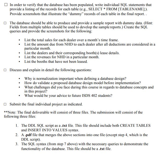 Solved To demonstrate the ability to propose, implement, and | Chegg.com