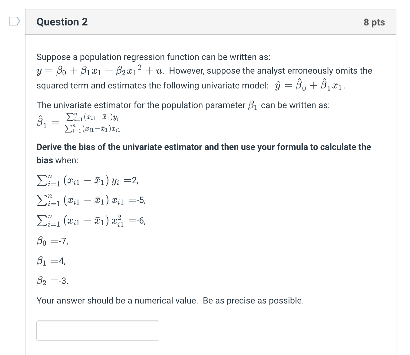 Solved Suppose that a population regression function that | Chegg.com