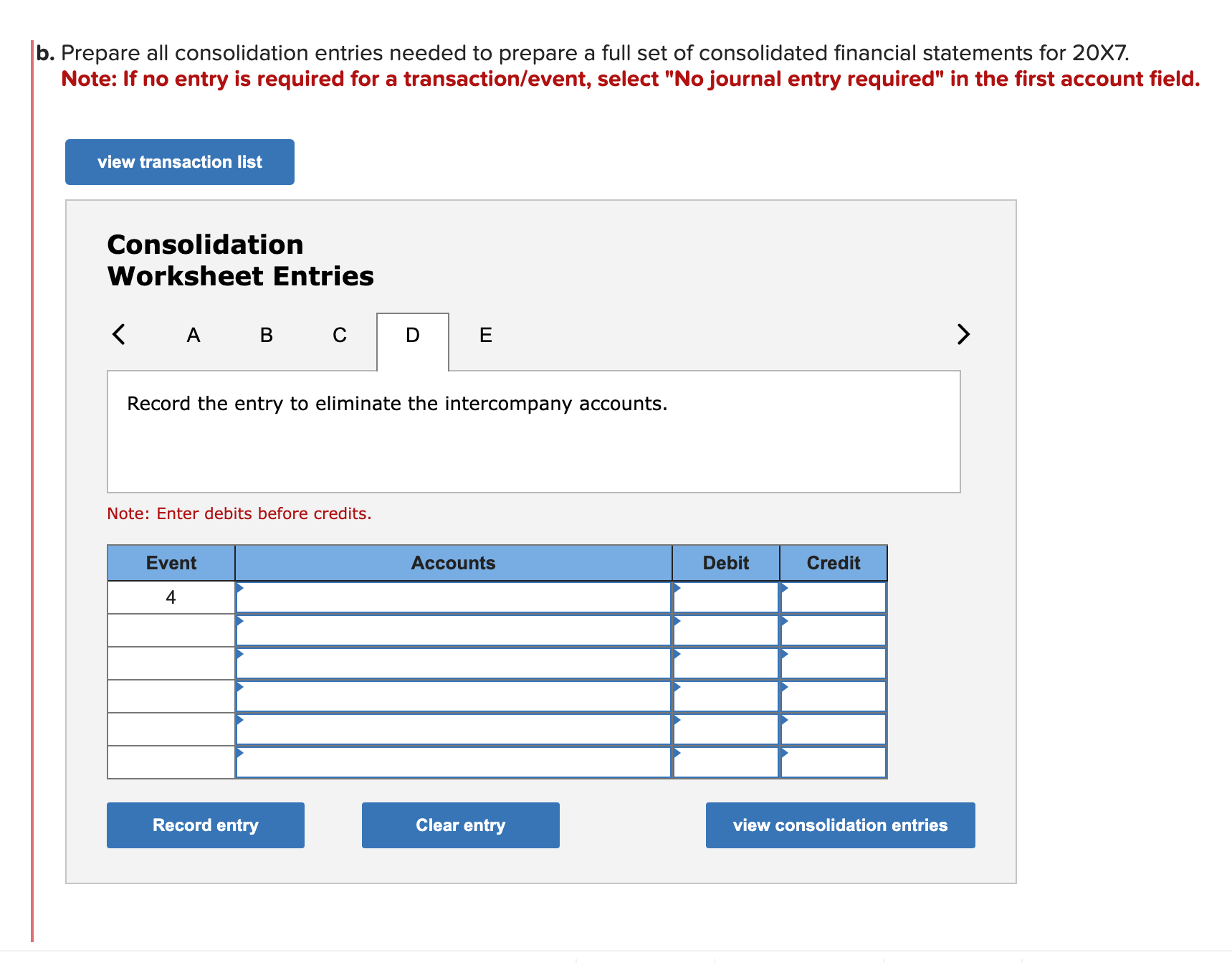 Prepare all consolidation entries needed to prepare a | Chegg.com