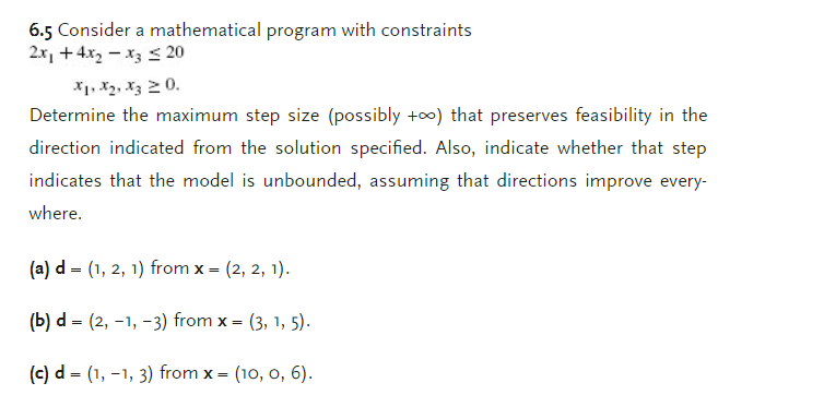 Solved 6.5 Consider a mathematical program with constraints | Chegg.com