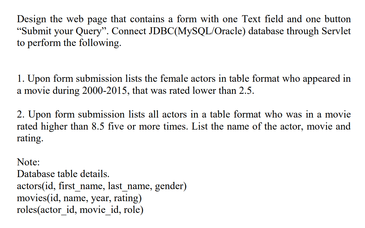 Solved Design the web page that contains a form with one | Chegg.com