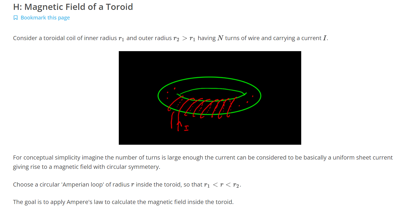 Solved H: Magnetic Field of a Toroid Bookmark this page | Chegg.com
