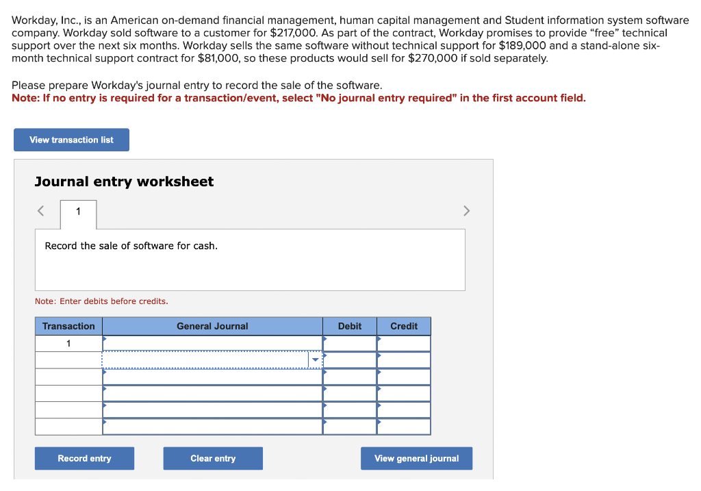 Solved Workday, Inc., is an American on-demand financial | Chegg.com