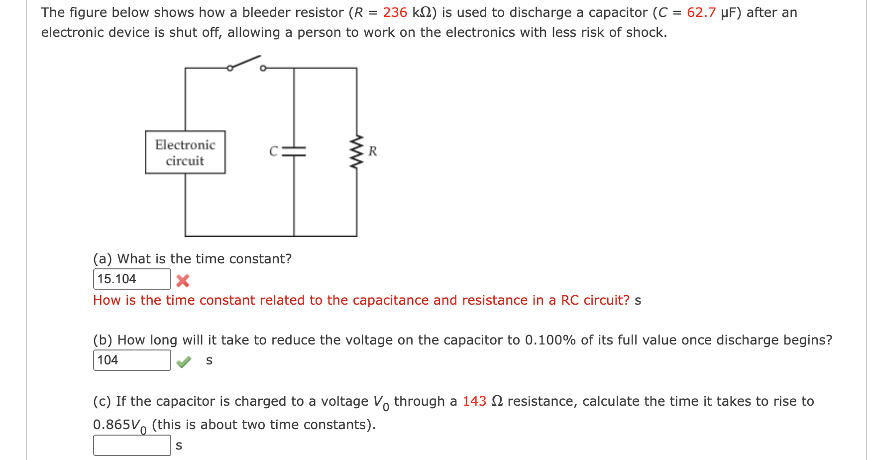 Solved The figure below shows how a bleeder resistor | Chegg.com