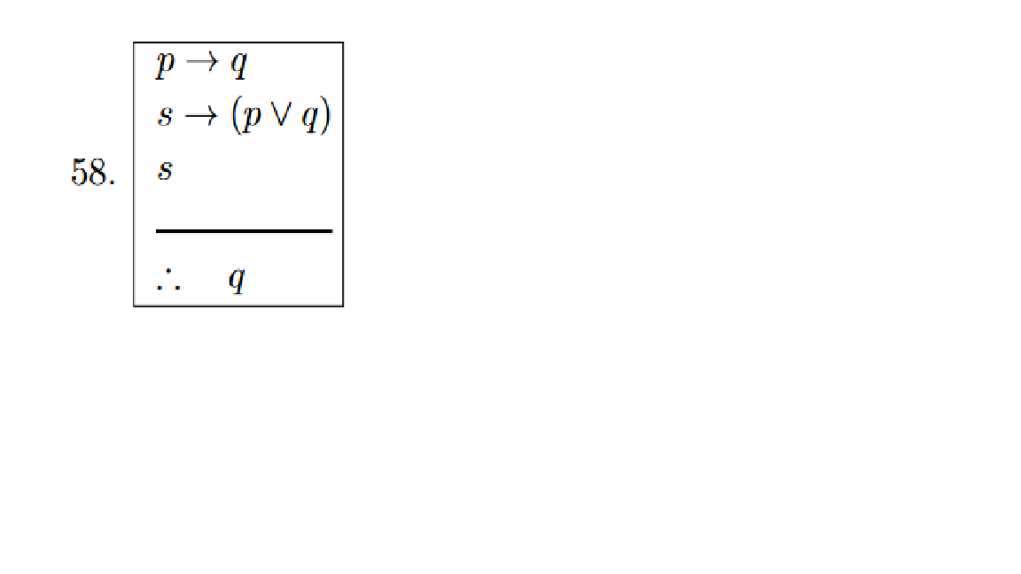 Solved p→qs→(p∨q) 58. s ∴q | Chegg.com