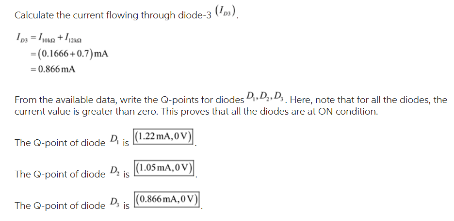 Solved Question: Find the Q-point for the diodes in the | Chegg.com
