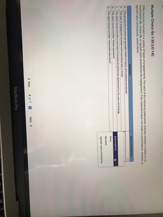 Solved Multiple Choice Qu 1-33 [LO 1-6 in a variety of types | Chegg.com