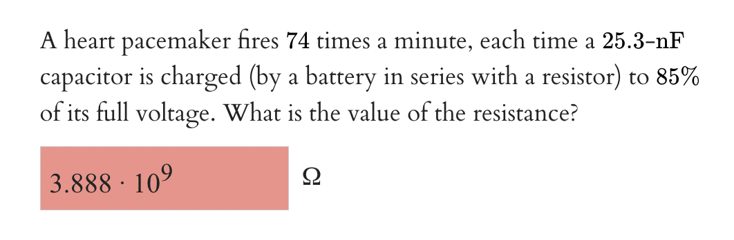 Solved A heart pacemaker fires 74 times a minute, each time | Chegg.com
