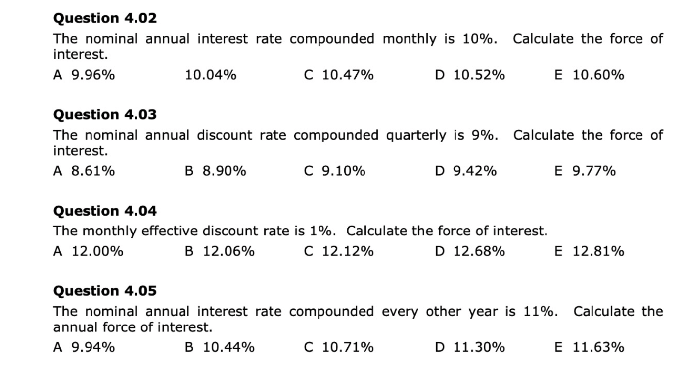 Solved Question 4.02 The nominal annual interest rate | Chegg.com