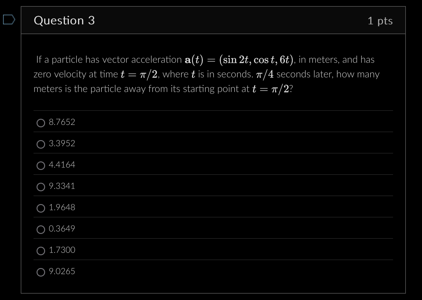 Solved Question 3If a particle has vector acceleration | Chegg.com