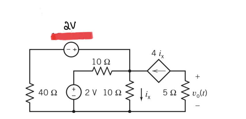 Solved P 5.3-8 + Use superposition to find the value of the | Chegg.com
