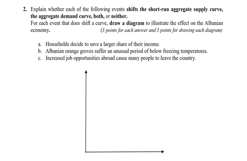 Solved 2. Explain whether each of the following events | Chegg.com