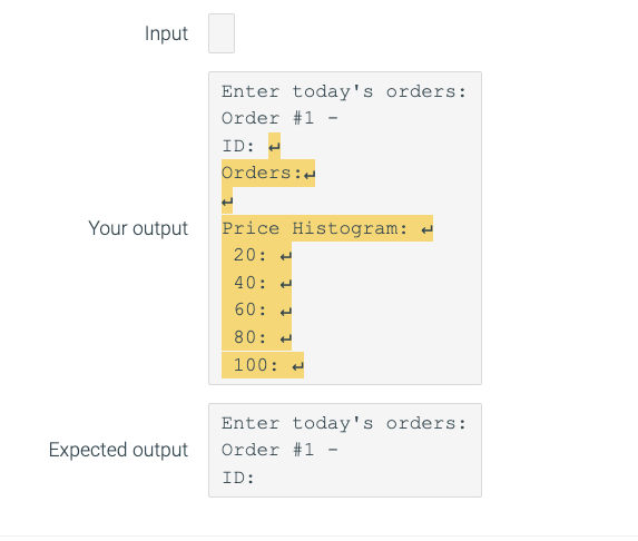 Solved HI! Could you help me fix my code to get the expected | Chegg.com