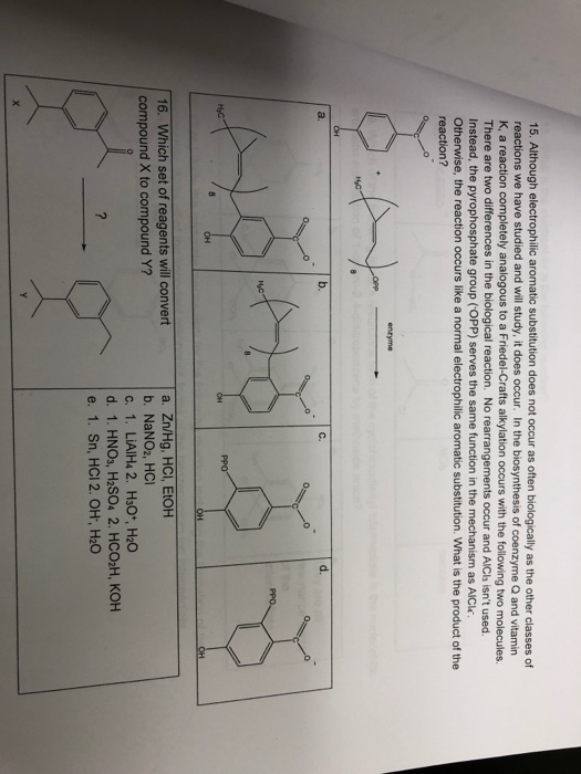 Solved 15. Although electrophilic aromatic substitution does | Chegg.com