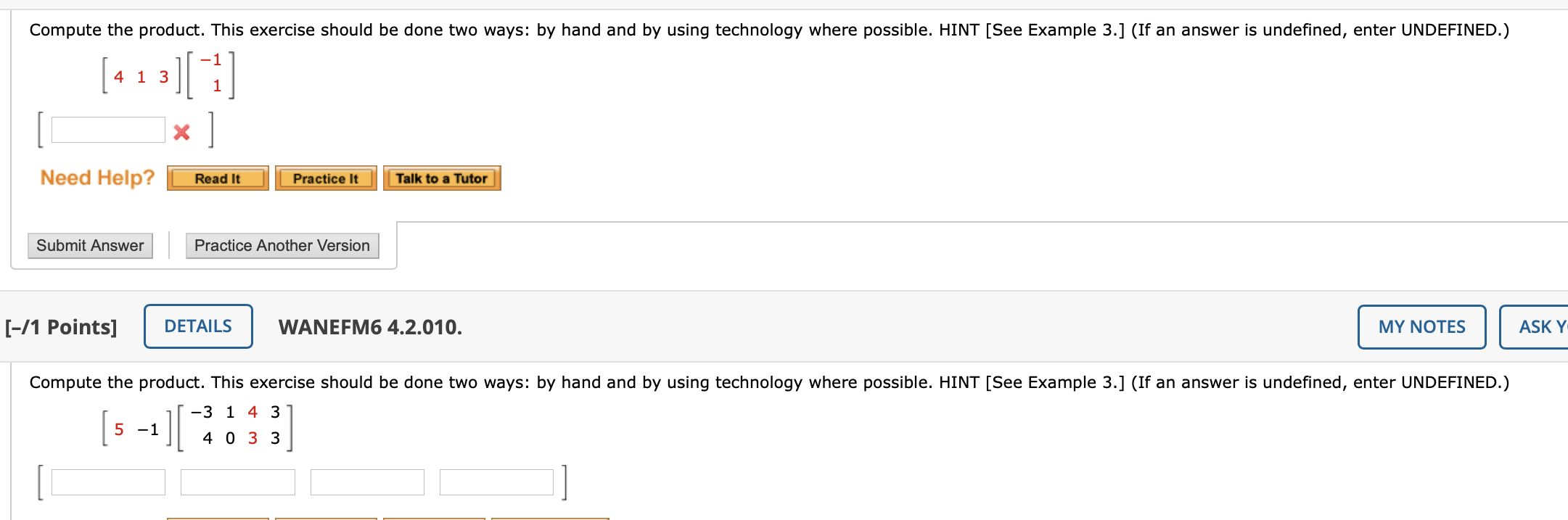 Solved Compute the product. This exercise should be done two | Chegg.com