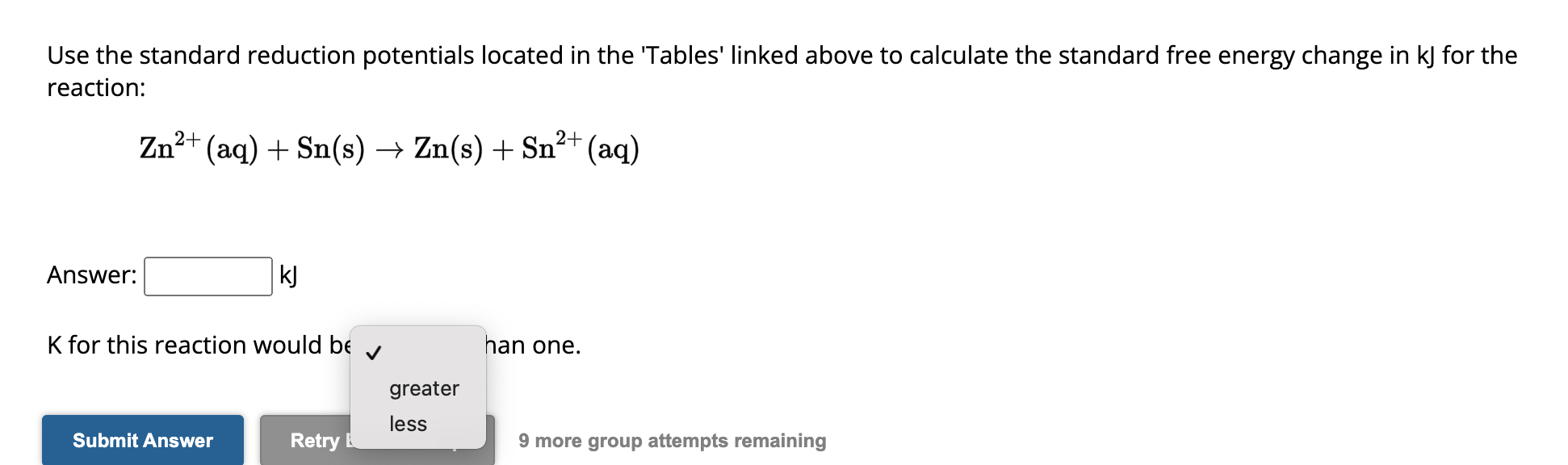Solved Use The Standard Reduction Potentials Located In The