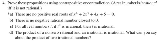 Solved 4. Prove these propositions using contrapositive or | Chegg.com