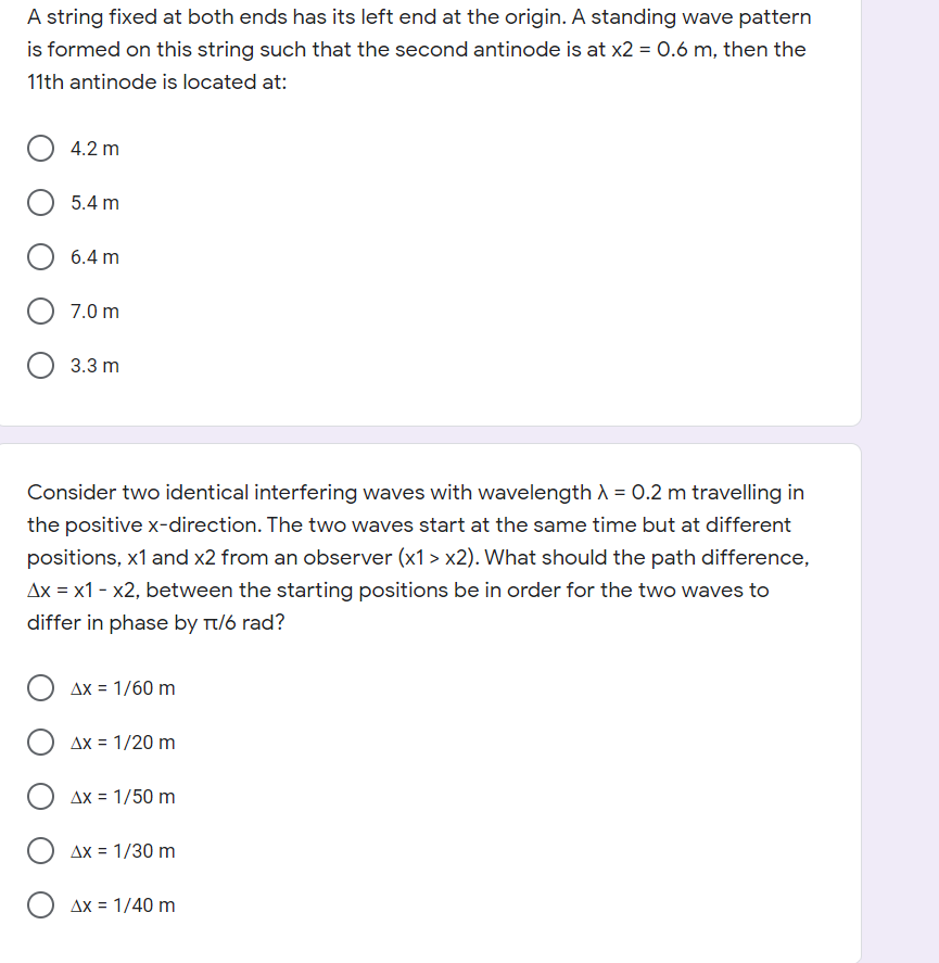 Solved A string fixed at both ends has its left end at the | Chegg.com