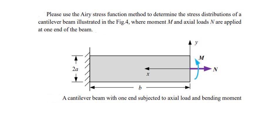 Solved Please use the Airy stress function method to | Chegg.com