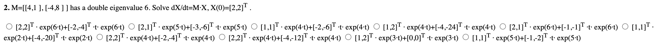 Solved Matrix Algebra 