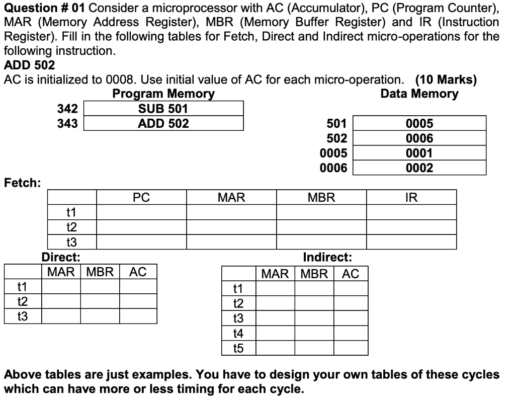 Question #01 Consider a microprocessor with AC | Chegg.com