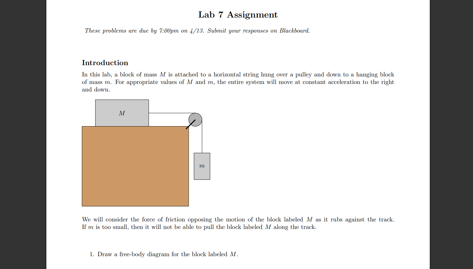 Solved Lab 7 Assignment These problems are due by 7:00pm on | Chegg.com