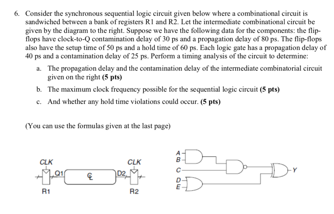 Solved 6. Consider the synchronous sequential logic circuit | Chegg.com