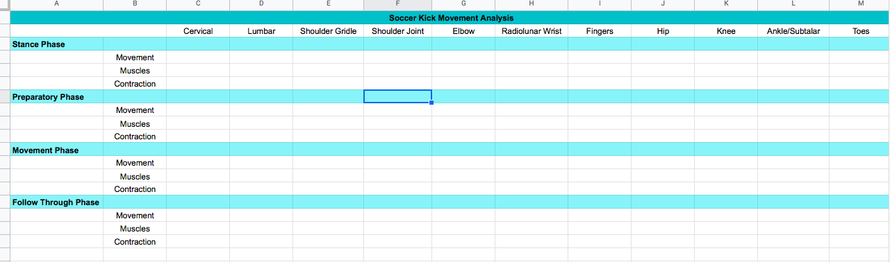 Create an Excel spreadsheet to breakdown the movement | Chegg.com