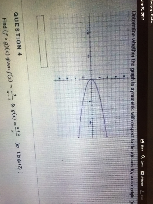 Solved Determine whether the graph is symmetric with respect | Chegg.com