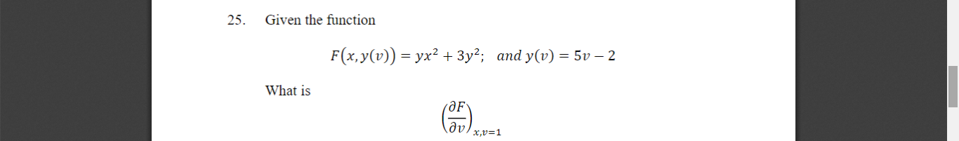 Solved 25. Given the function F(x,y(v)) = yx2 + 3y2; and | Chegg.com