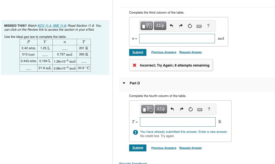 Solved Complete the third column of the table. MISSED THIS? | Chegg.com