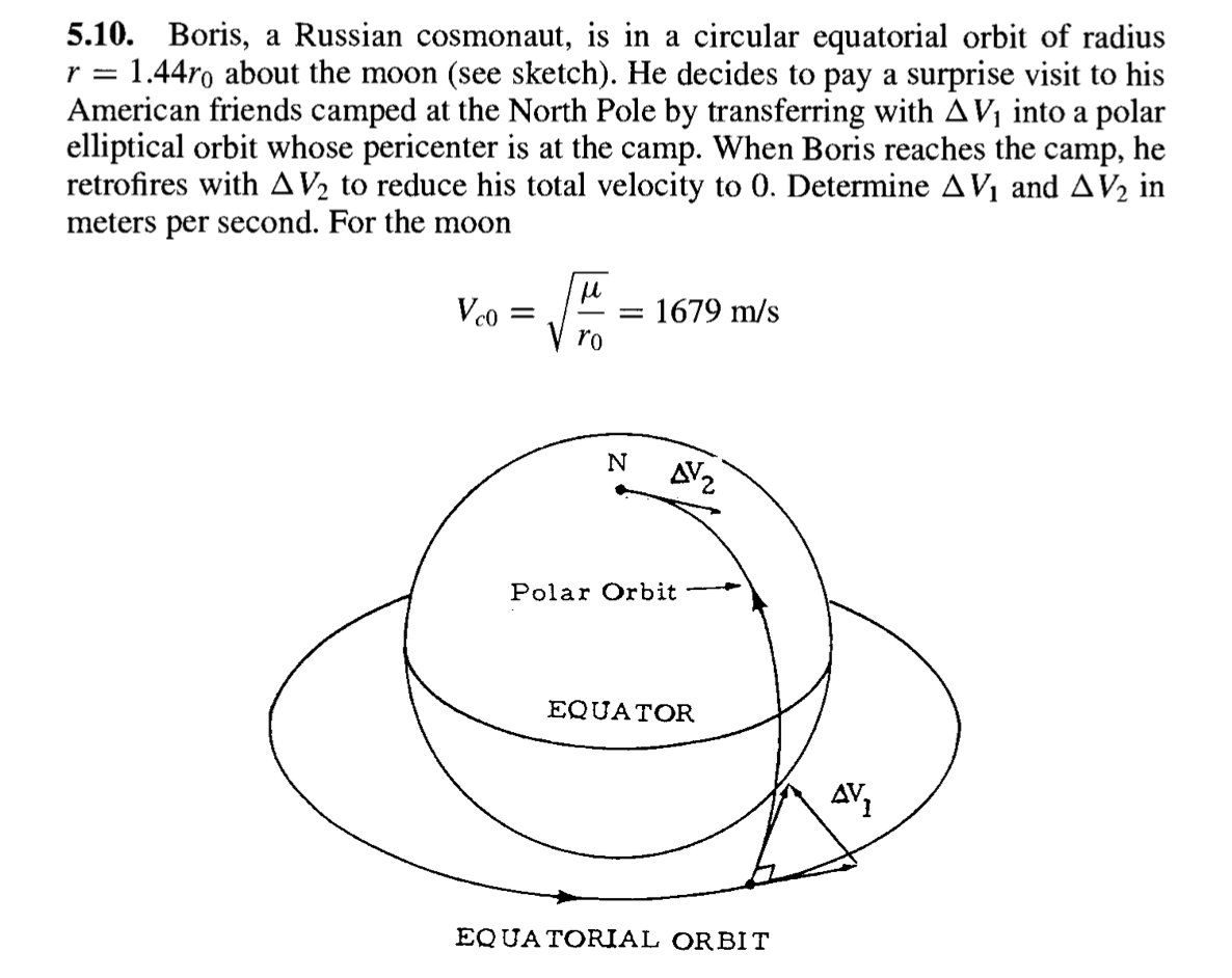 5.10. Boris, a Russian cosmonaut, is in a circular | Chegg.com